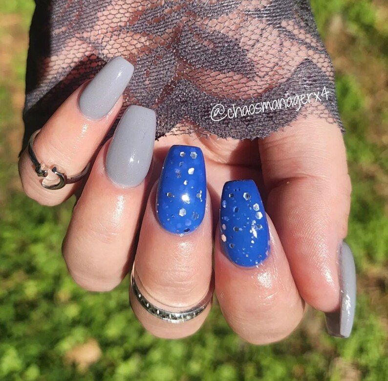 MOODY- Gray Dip Powder, Gray Nail Dip Powder, Nail Dip Powder, Dip ...