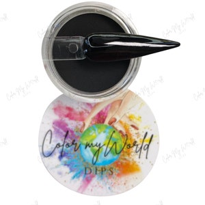 CLOUT- Black Nail Dip Powder, Black Dip Powder, Nail Dip, Dip Nails ...