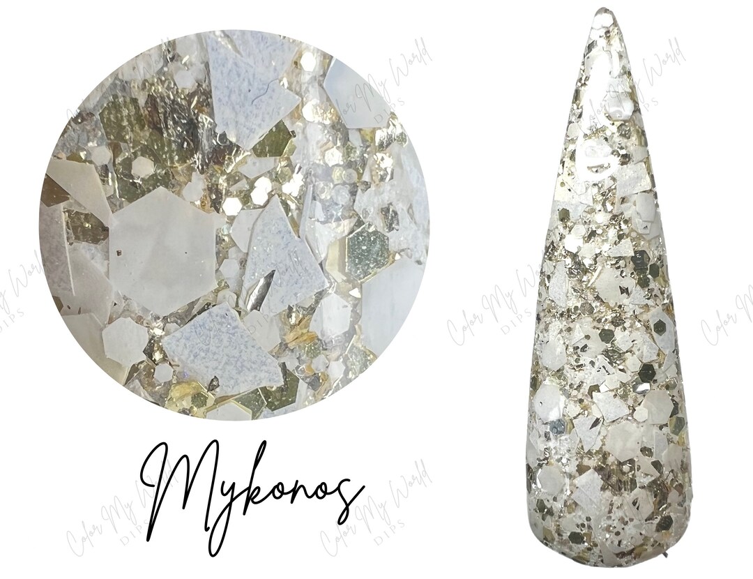MYKONOS- Spring Nail Dip, Glitter Dip Powder, Glitter Nail Dip, Dip ...
