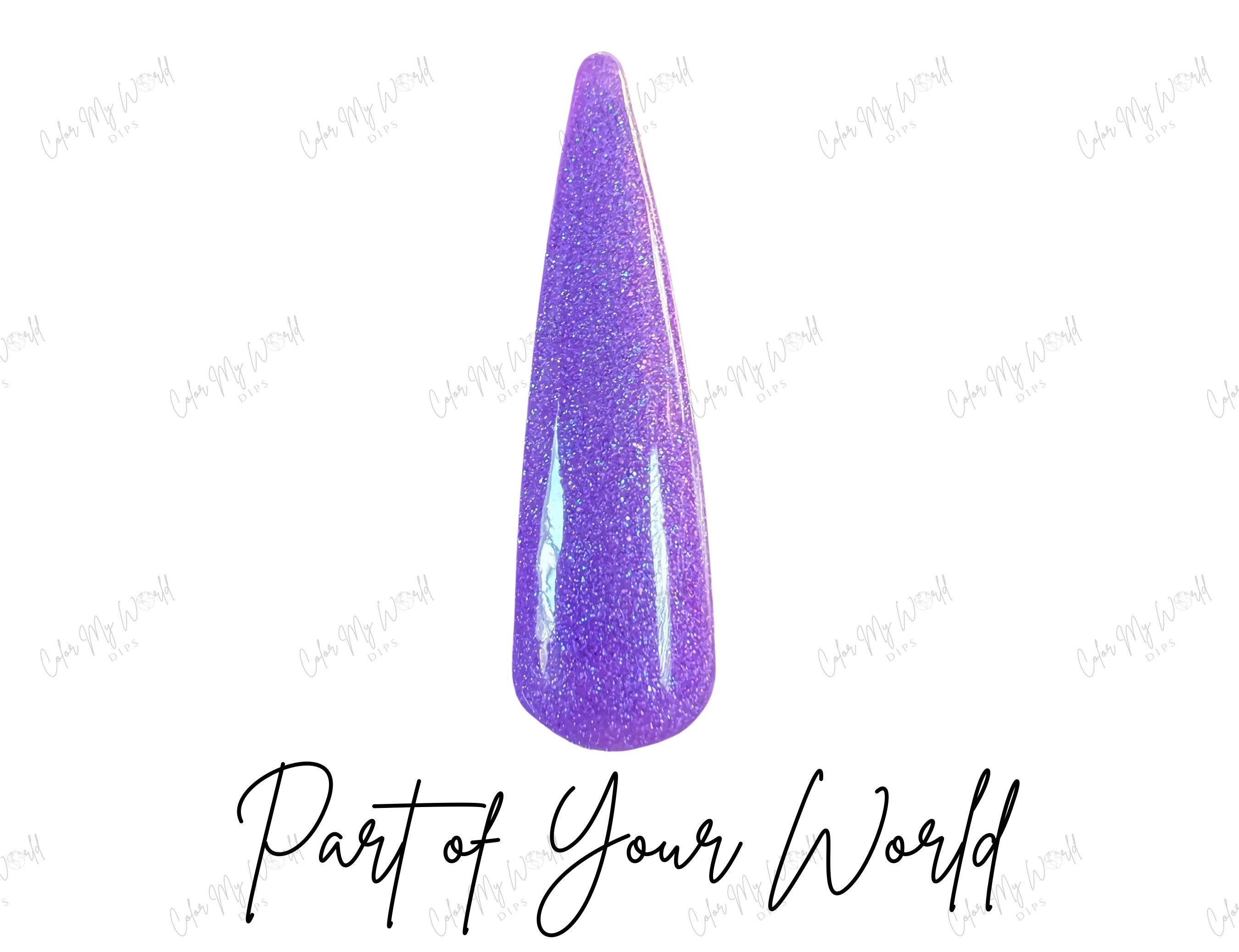 Part of Your World- Purple Shimmer Dip Powder, Purple Shimmer Nail Dip ...