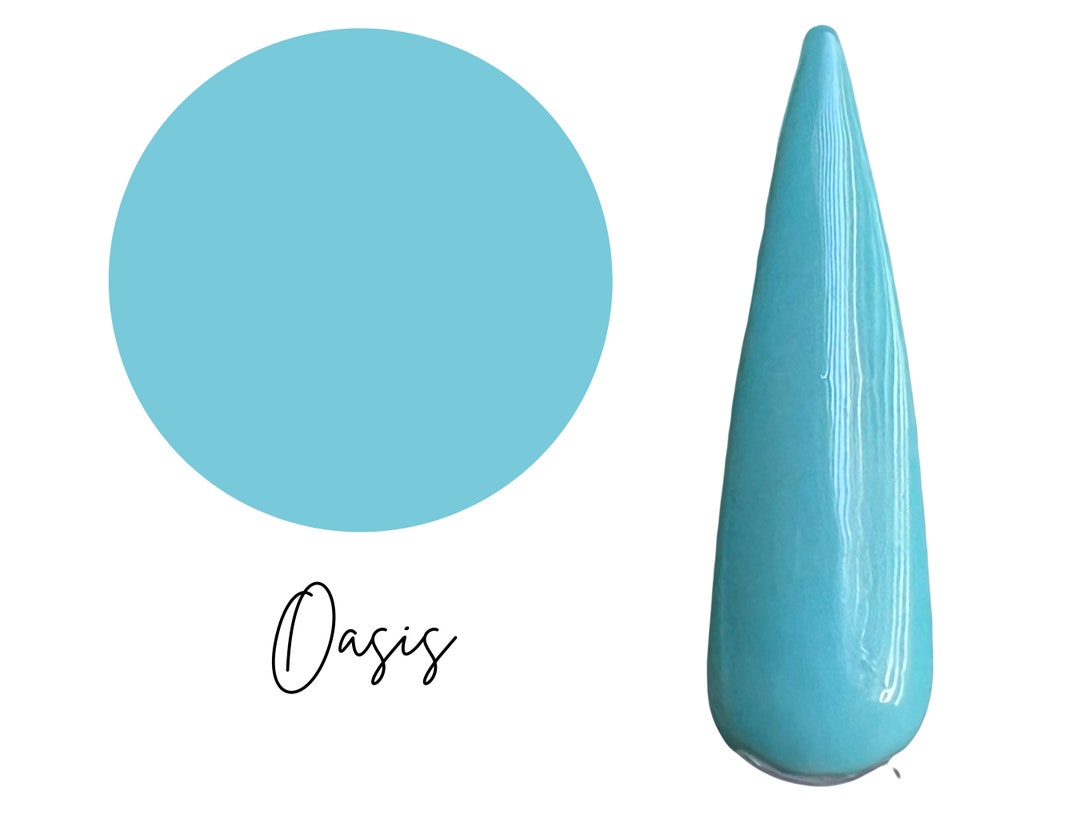 OASIS -blue Dip Powder, Nail Dip, Blue Tonal Nails, Nail Dip Powder ...