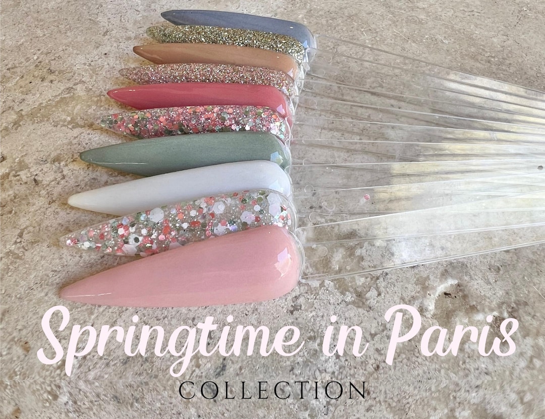 SPRINGTIME IN PARIS- Spring Collection, Dip Powder, Glitter Nail Dip ...