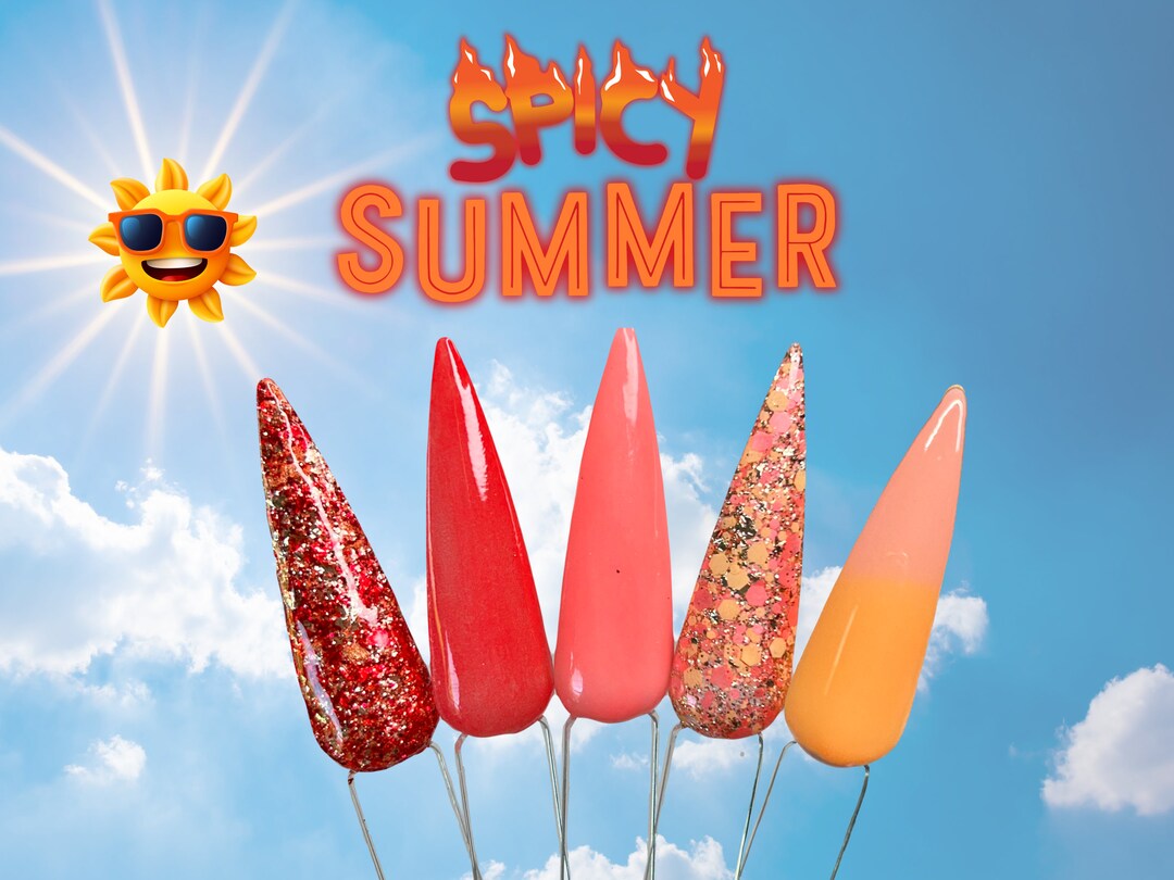 SPICY SUMMER COLLECTION- Summer Nails, Dip Powder, Nail Dip, Nail Dip ...