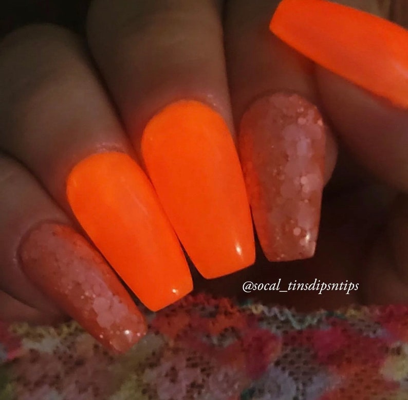 CORAL FEVER Neon Dip Powder Neon Dip Nails Dip Powder Dip - Etsy