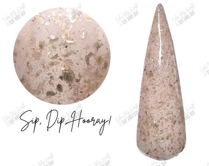 SIP DIP HOORAY Foil Nail Dip Powder Foil Dip Powder Nail - Etsy