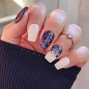 BLACK FLAME- Black Glitter Dip Powder, Glitter Nail Dip, Dip Powder ...