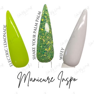 ELECTRIC LEMONADE- Neon Dip Powder, Neon Dip Nails, Dip Powder, Dip ...