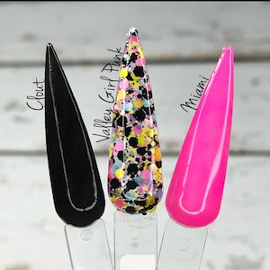 VALLEY GIRL PUNK- Neon Nail Dip Powder, Neon Glitter Dip Powder, Dip ...