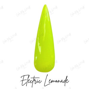 ELECTRIC LEMONADE- Neon Dip Powder, Neon Dip Nails, Dip Powder, Dip ...