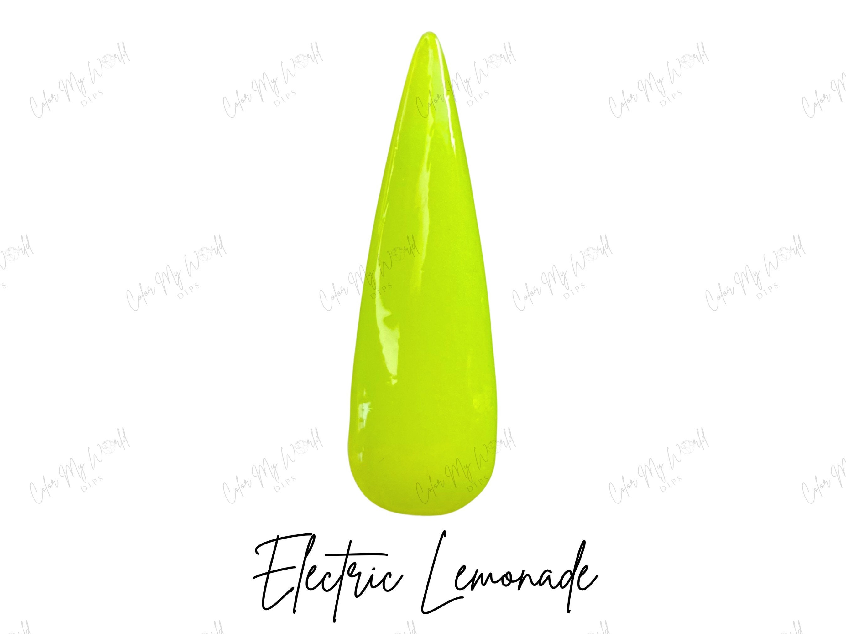 ELECTRIC LEMONADE- Neon Dip Powder, Neon Dip Nails, Dip Powder, Dip ...