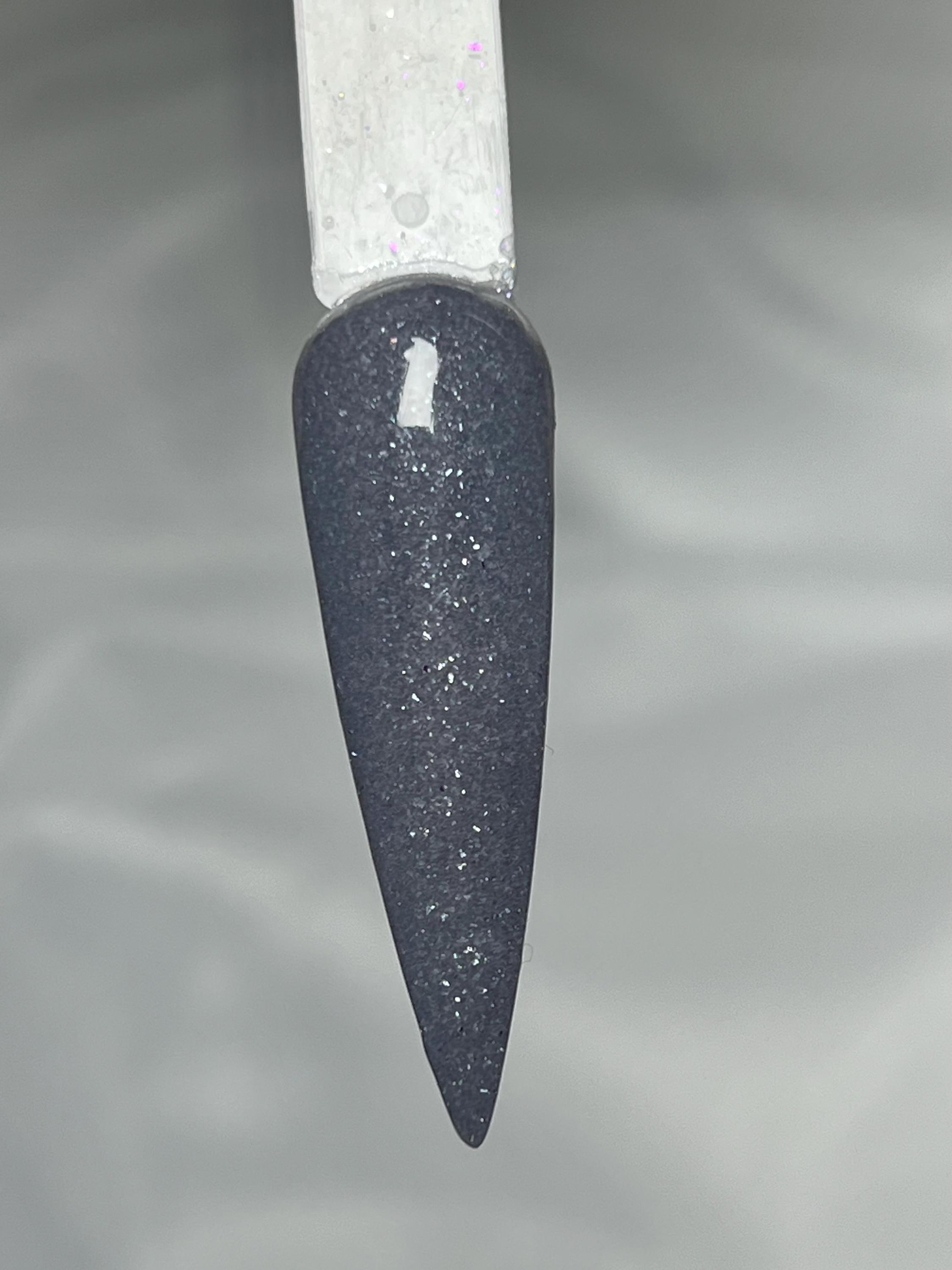 FRIGID- Dark Gray Shimmer Dip Powder, Shimmer Dip Powder, Nail Dip ...
