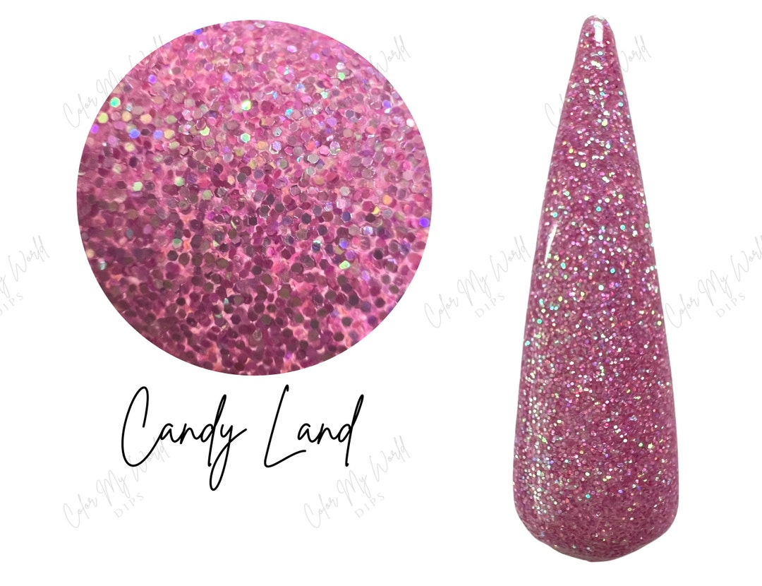 CANDY LAND Glitter Glitter Dip Powder Glitter Nail Dip Dip - Etsy