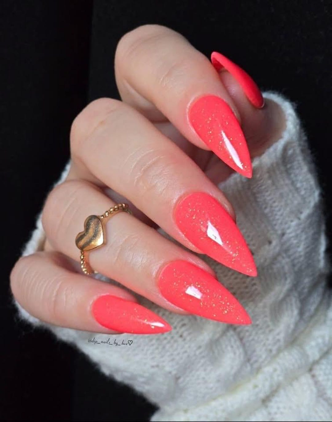 POMELO -coral Flakie Dip Powder, Coral Nails, Dip Powders, Nail Dip ...