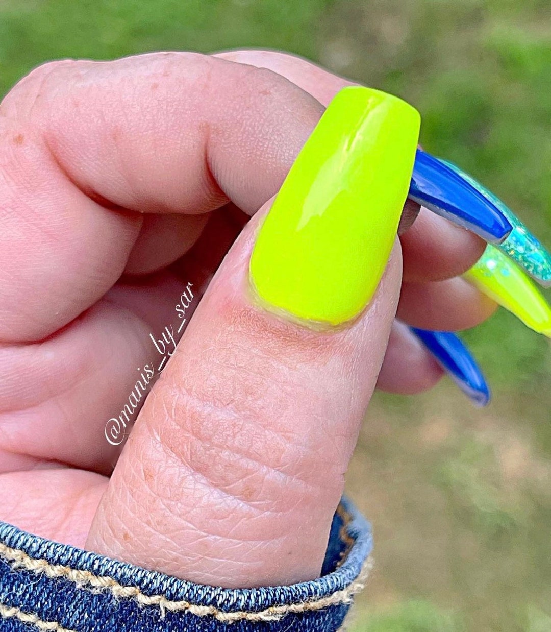 ELECTRIC LEMONADE- Neon Dip Powder, Neon Dip Nails, Dip Powder, Dip ...