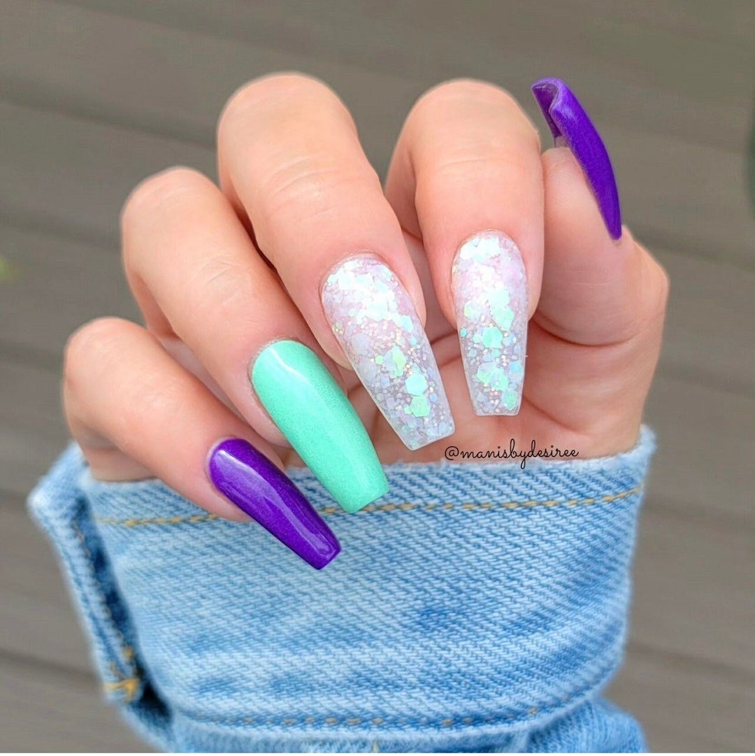 SHELL YEAH- Opal Glitter Glitter Dip Powder, White Iridescent Nail Dip ...