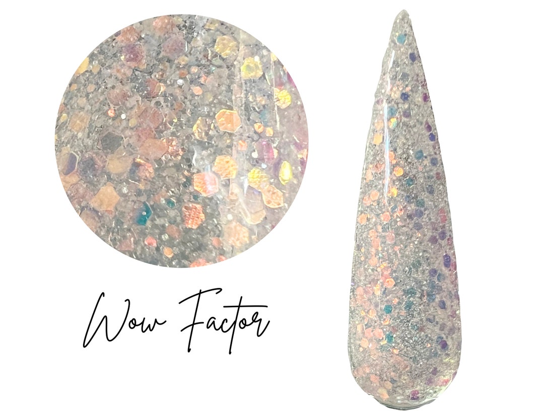 WOW FACTOR- Glitter Dip Powder, Nail Dip, Dip Powder, Nail Dip Powder ...
