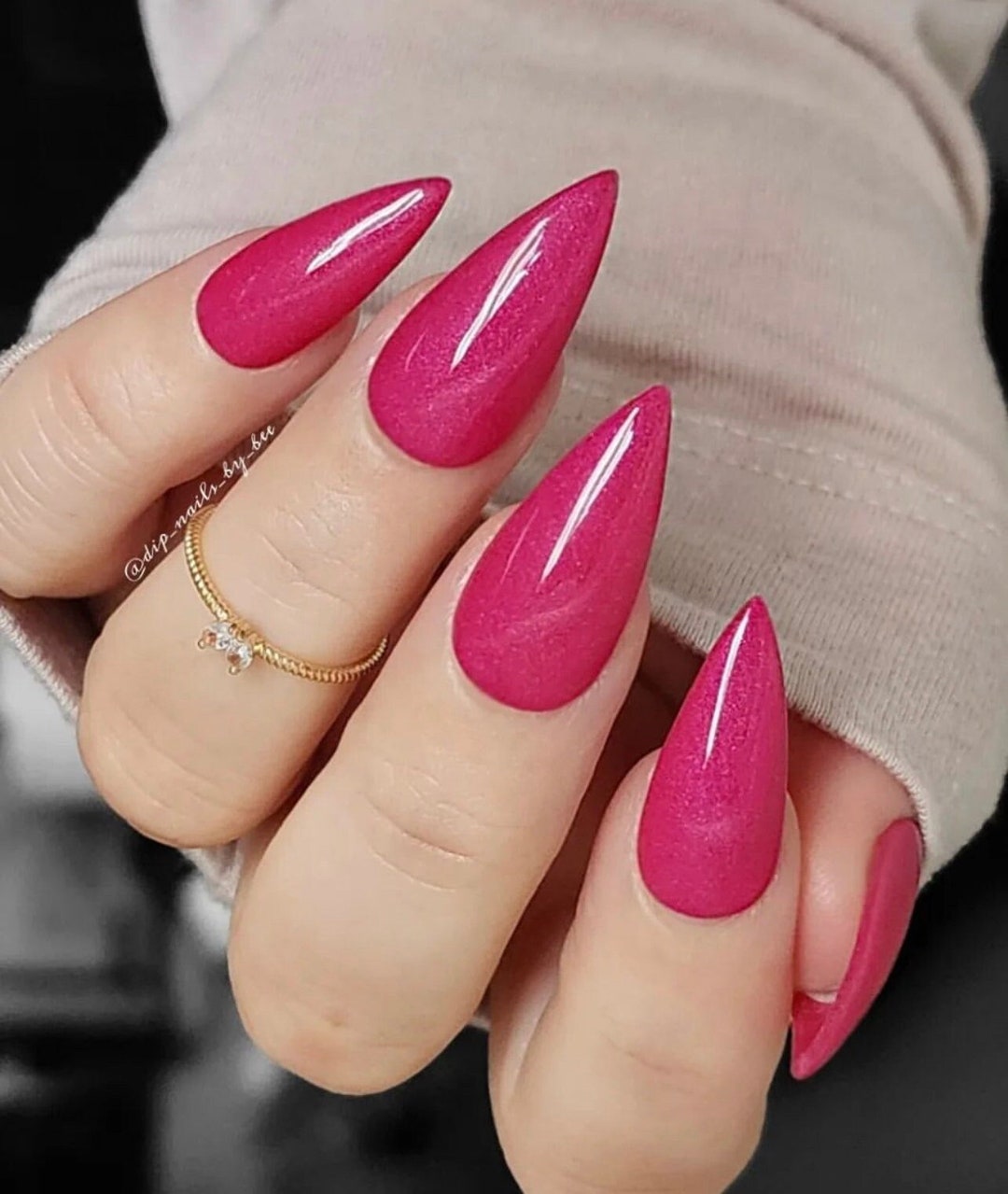 LOVE LANGUAGE Pink Shimmer Dip Powder, Chrome Nail Dip, Dip Powder ...