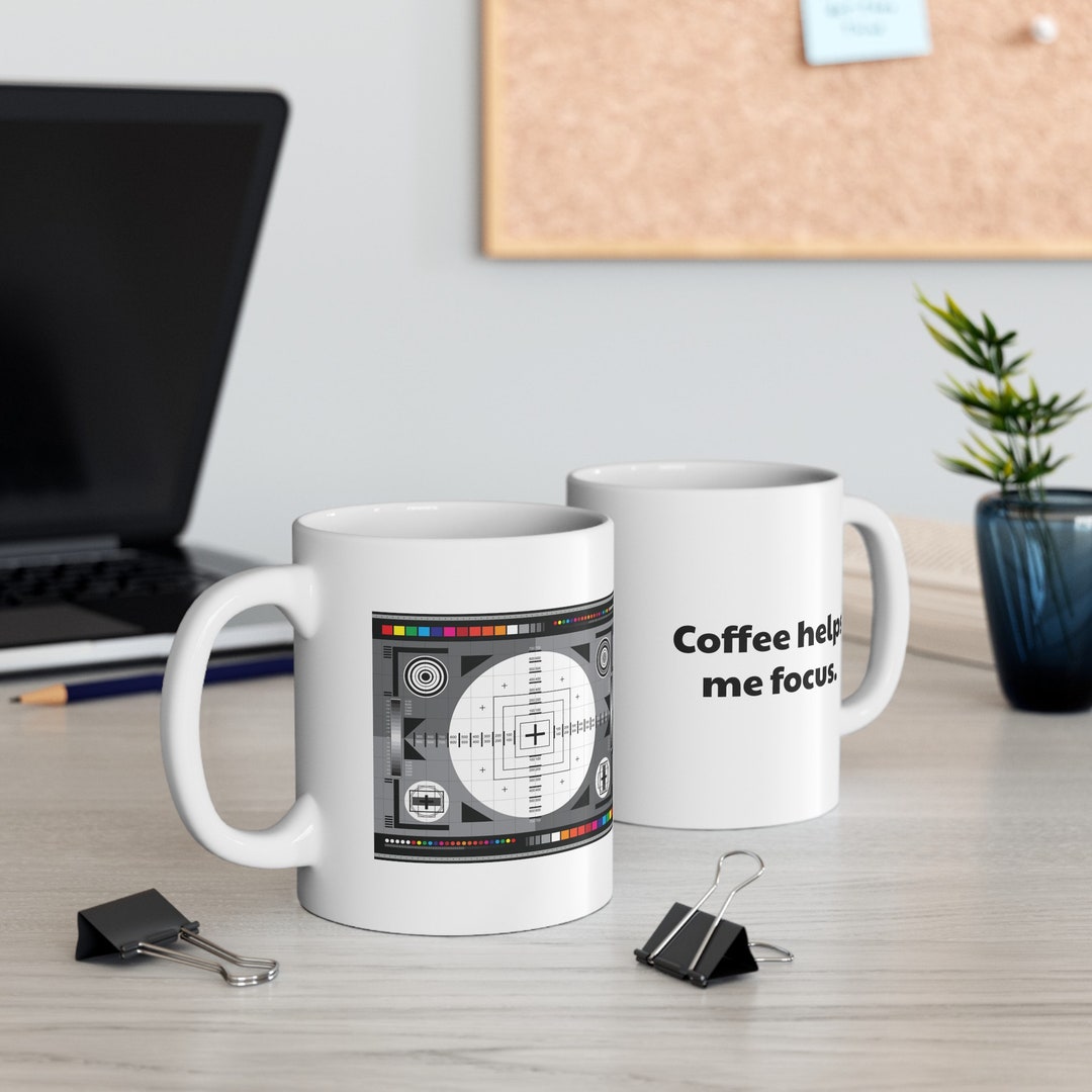 Focus Chart 2 Ceramic Coffee Mug, Camera, Photographer, Lens, Lenses ...