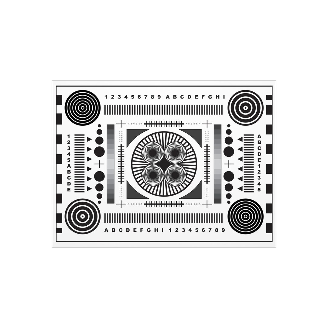 Camera Focus Chart, Camera Lens Testing, 3 Sizes, Printed on High ...
