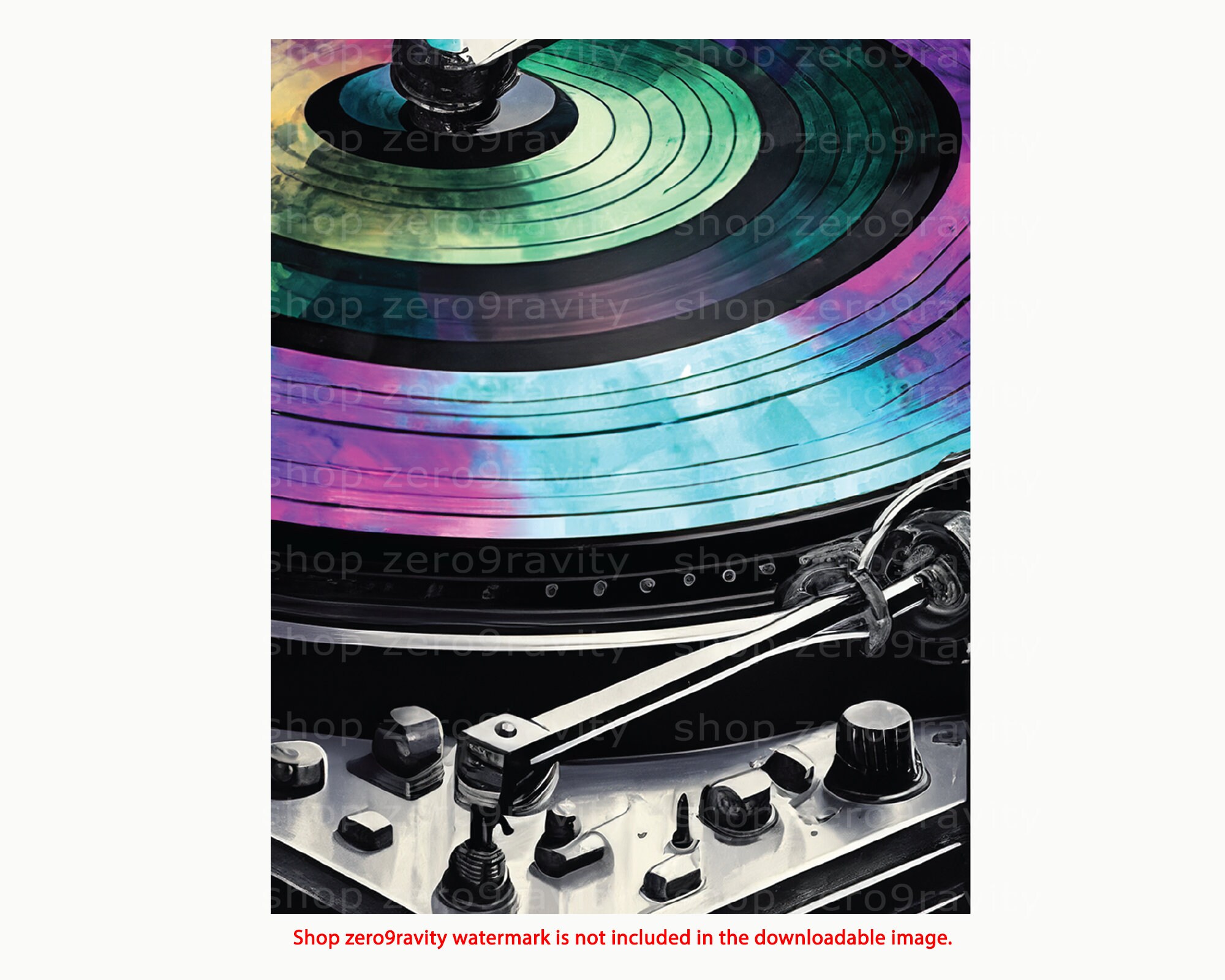 Turntable Art Print Record Downloadable Artwork Music - Etsy