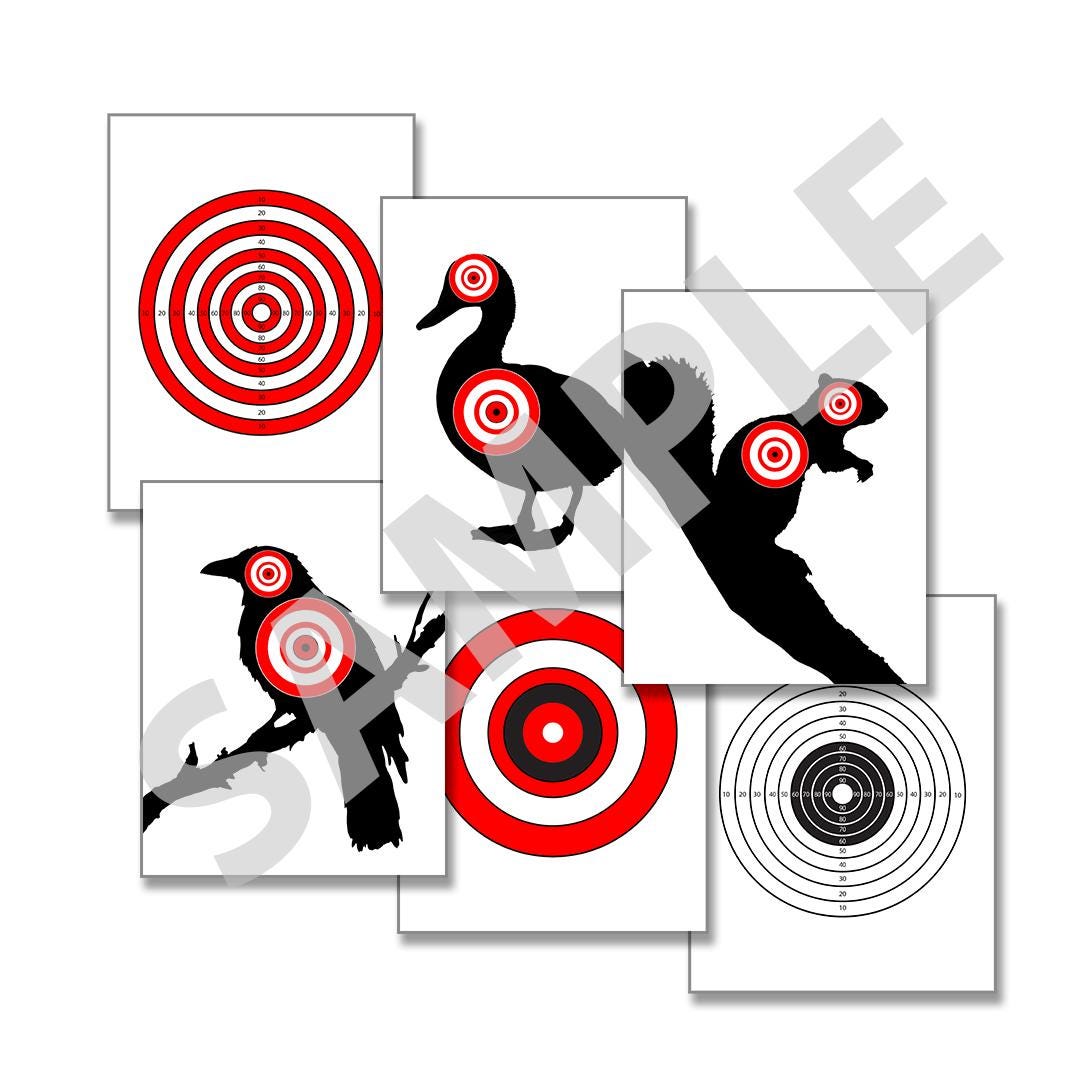 30 Gun Range Targets, Target Shooting, Hunting, Printable, Instant ...