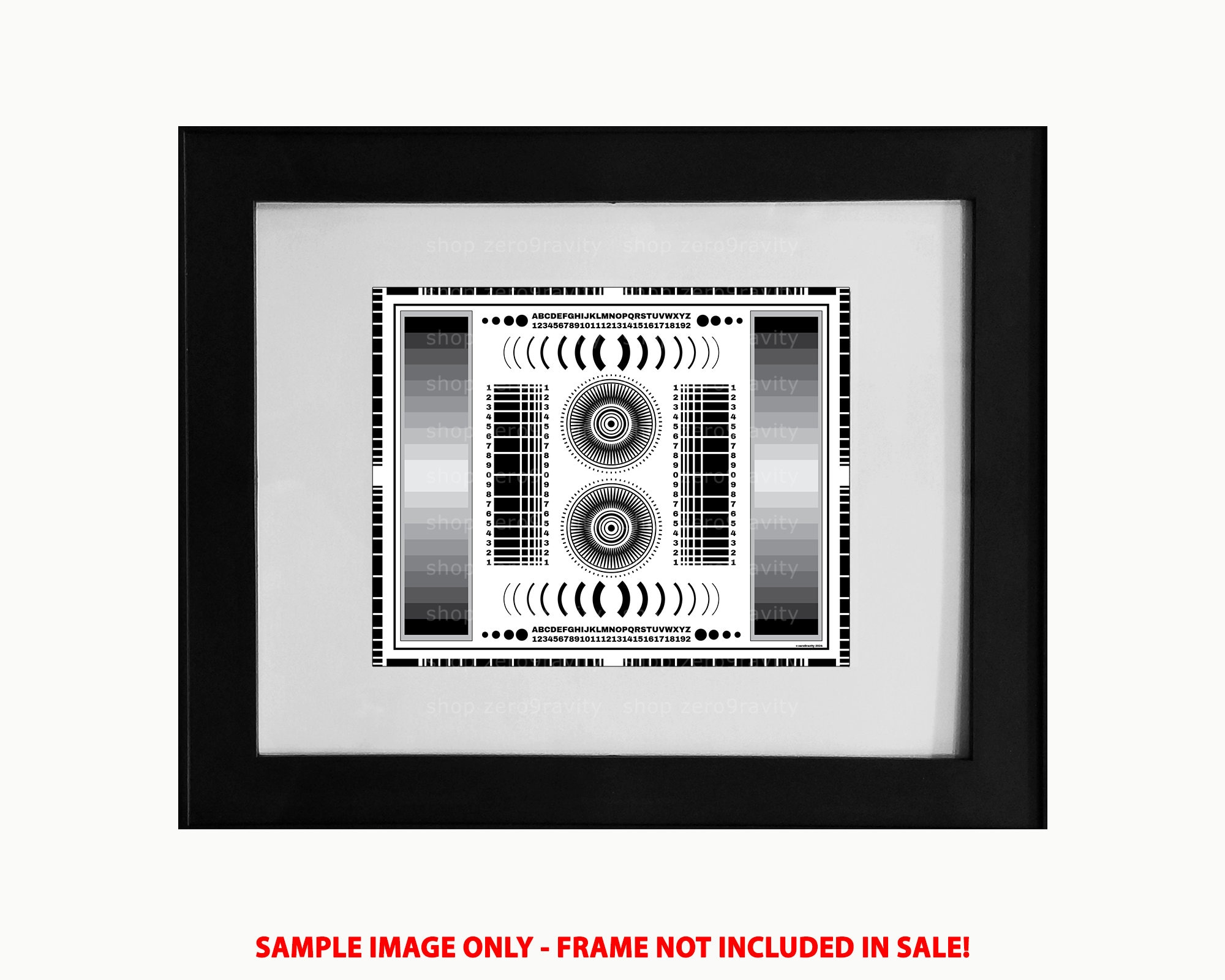 Set of 3 Focus Charts for Photography Lens Test, Digital Download ...