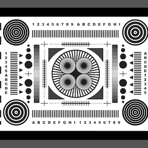 Set of 3 Focus Charts for Photography Lens Test, Digital Download ...