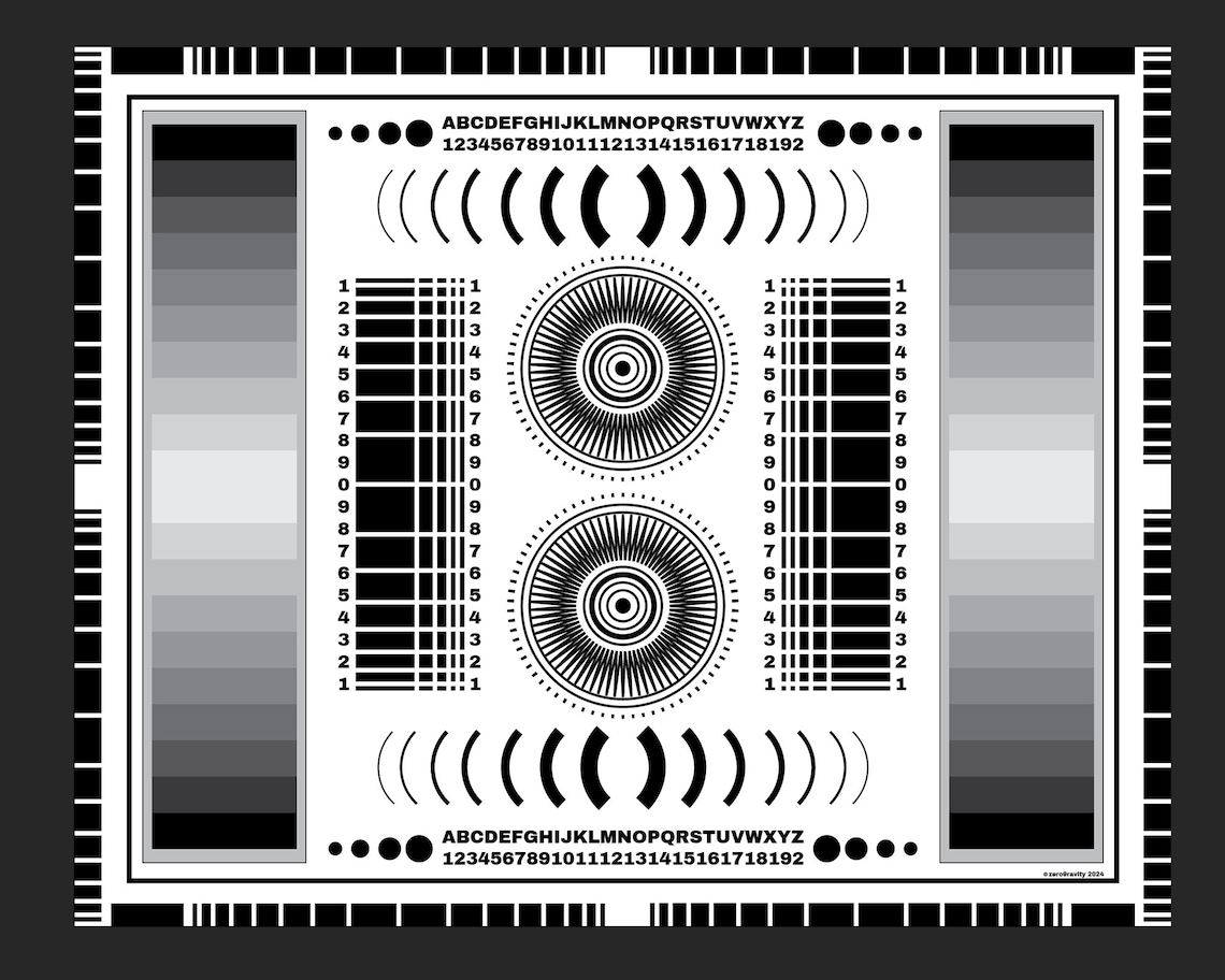 Set of 3 Focus Charts for Photography Lens Test, Digital Download ...