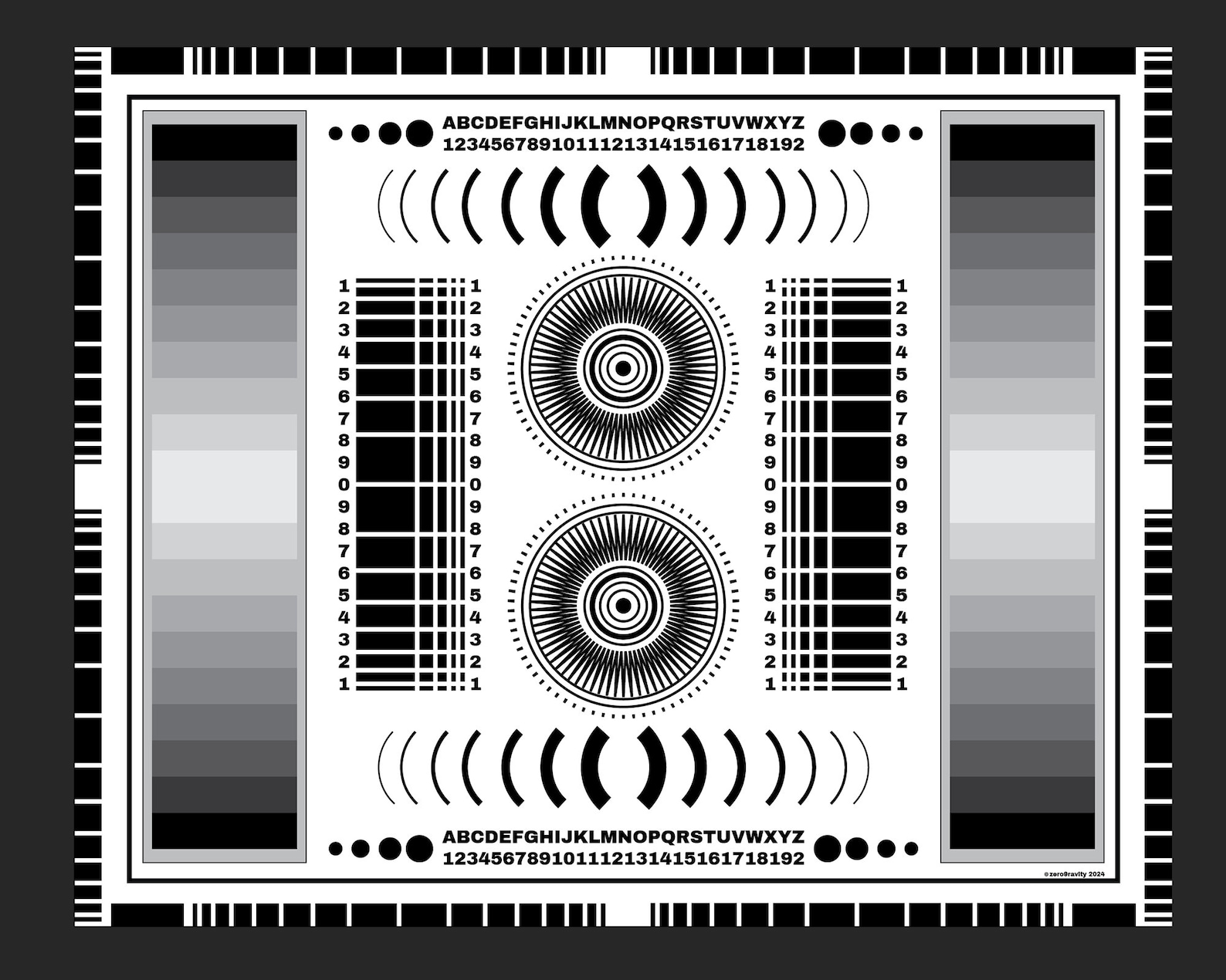 Set of 3 Focus Charts for Photography Lens Test, Digital Download ...