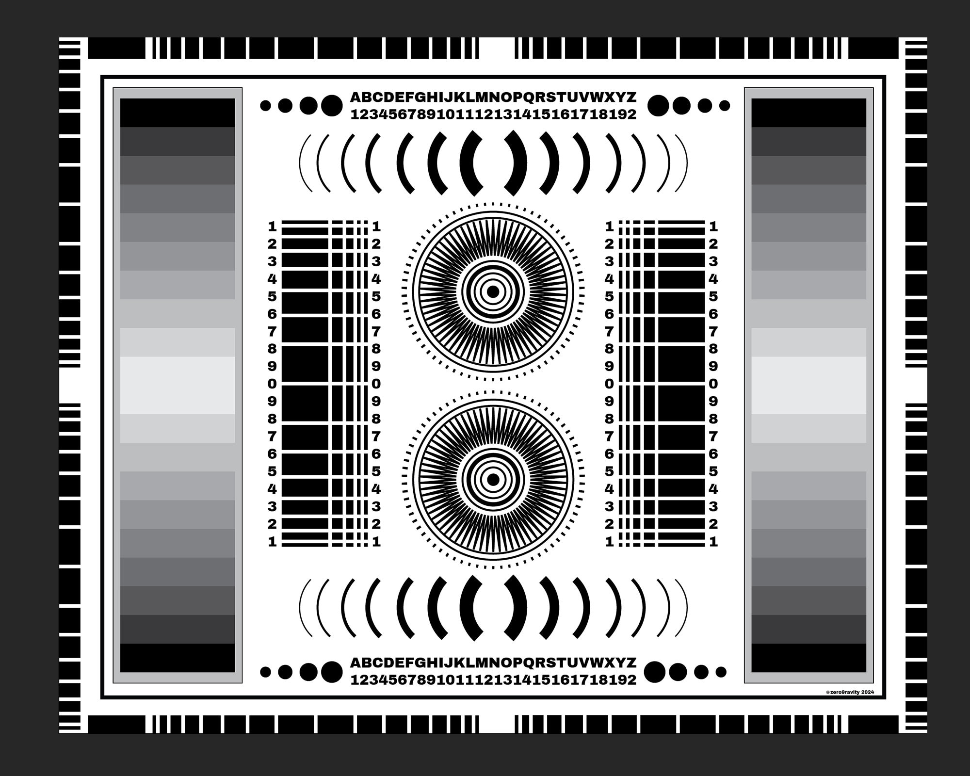 Set of 3 Focus Charts for Photography Lens Test, Digital Download ...