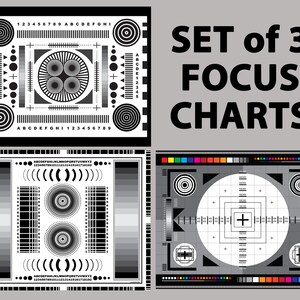 Set of 3 Focus Charts for Photography Lens Test, Digital Download ...