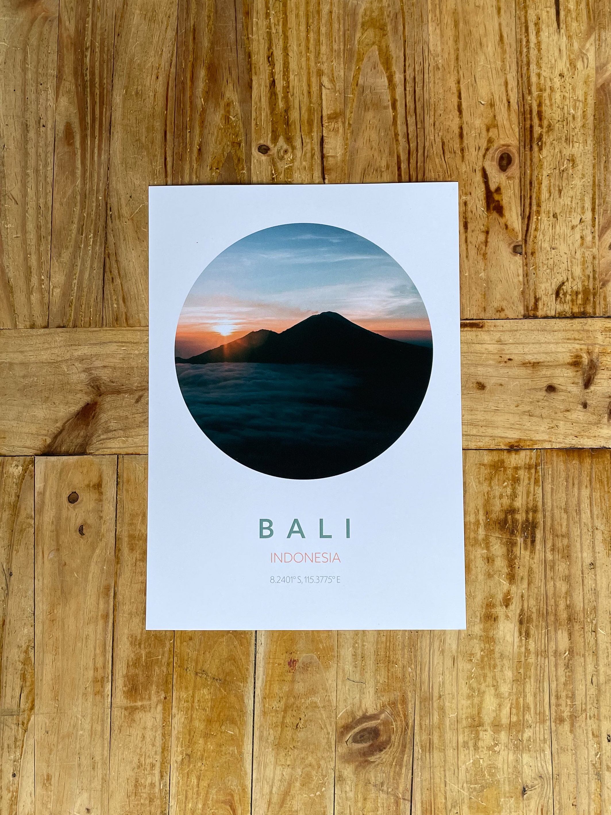Bali Travel Poster Bali Print Boho Mountain Art Print Minimalist Travel ...