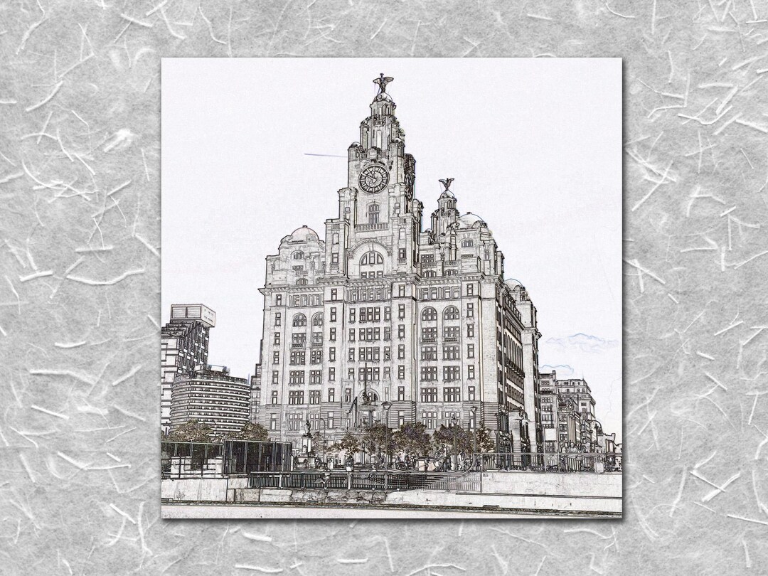 Liver Building, Liverpool - Sketch - Etsy
