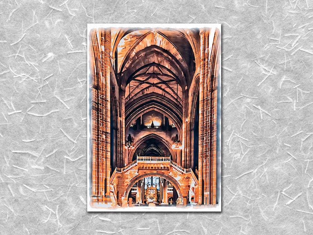 Inside Liverpool Anglican Cathedral - CP Drawing - Etsy