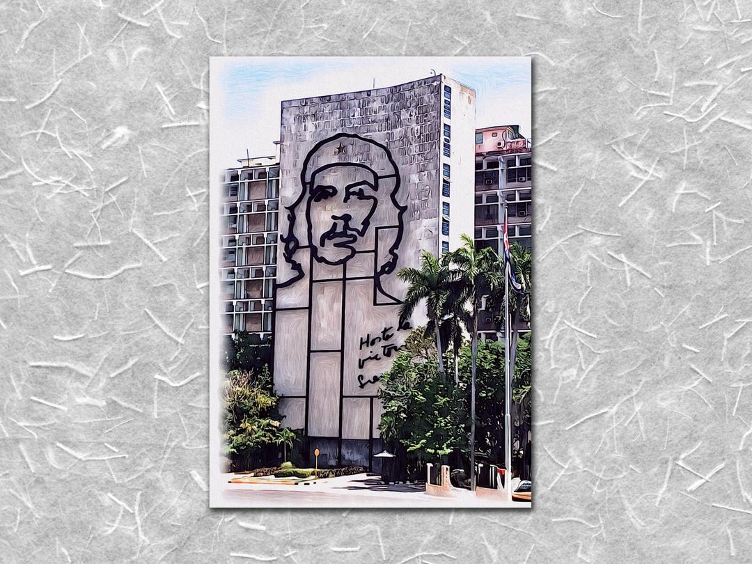 Che Guevara Sculpture, Revolution Square, Havana, Cuba - CP Drawing - Etsy