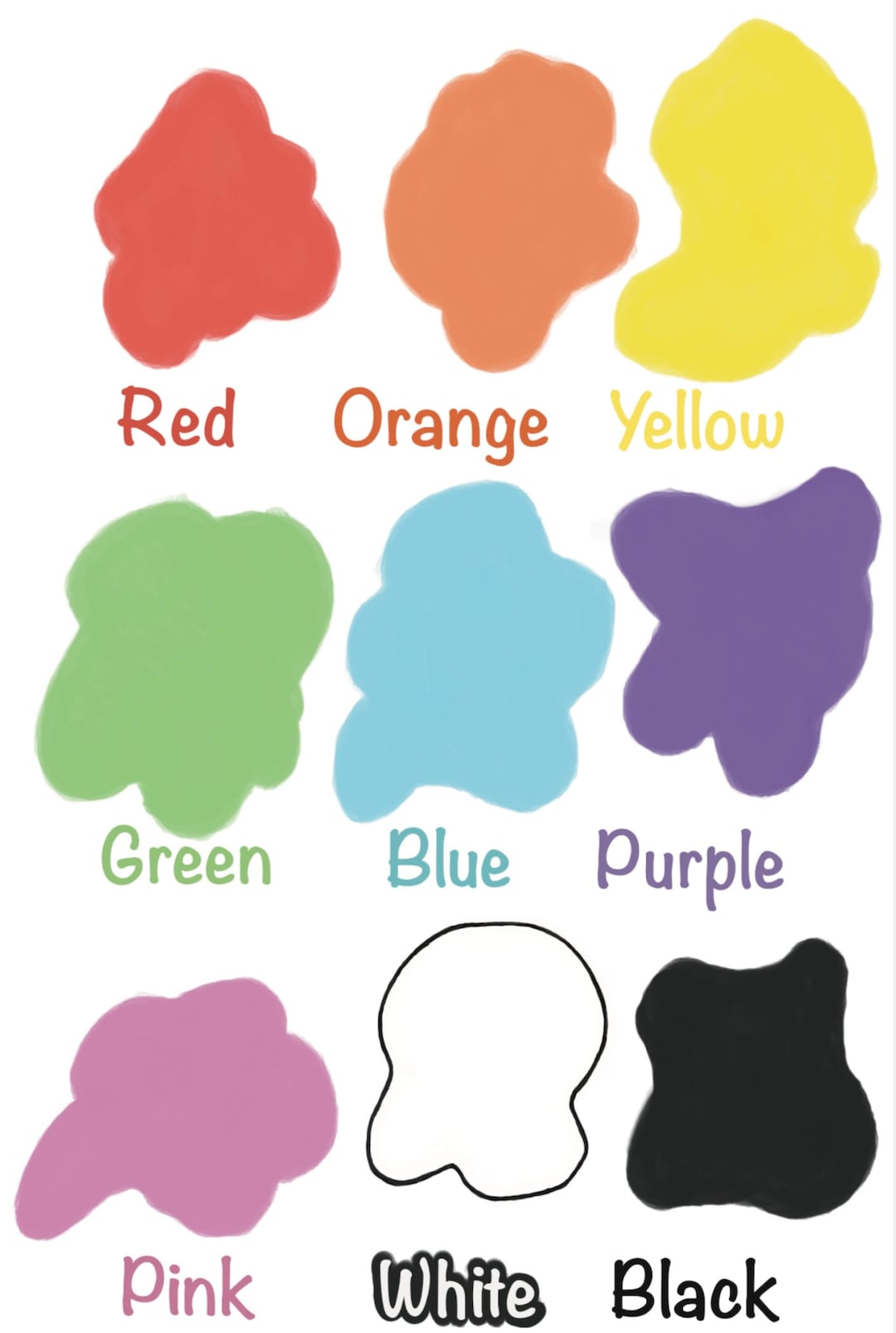 Early Learning Colours Poster - Etsy