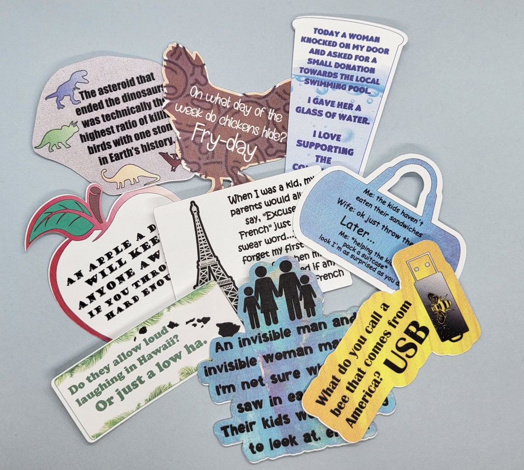 Dad Joke Vinyl Stickersfather's Dayjokesvinyl Stickers - Etsy Singapore