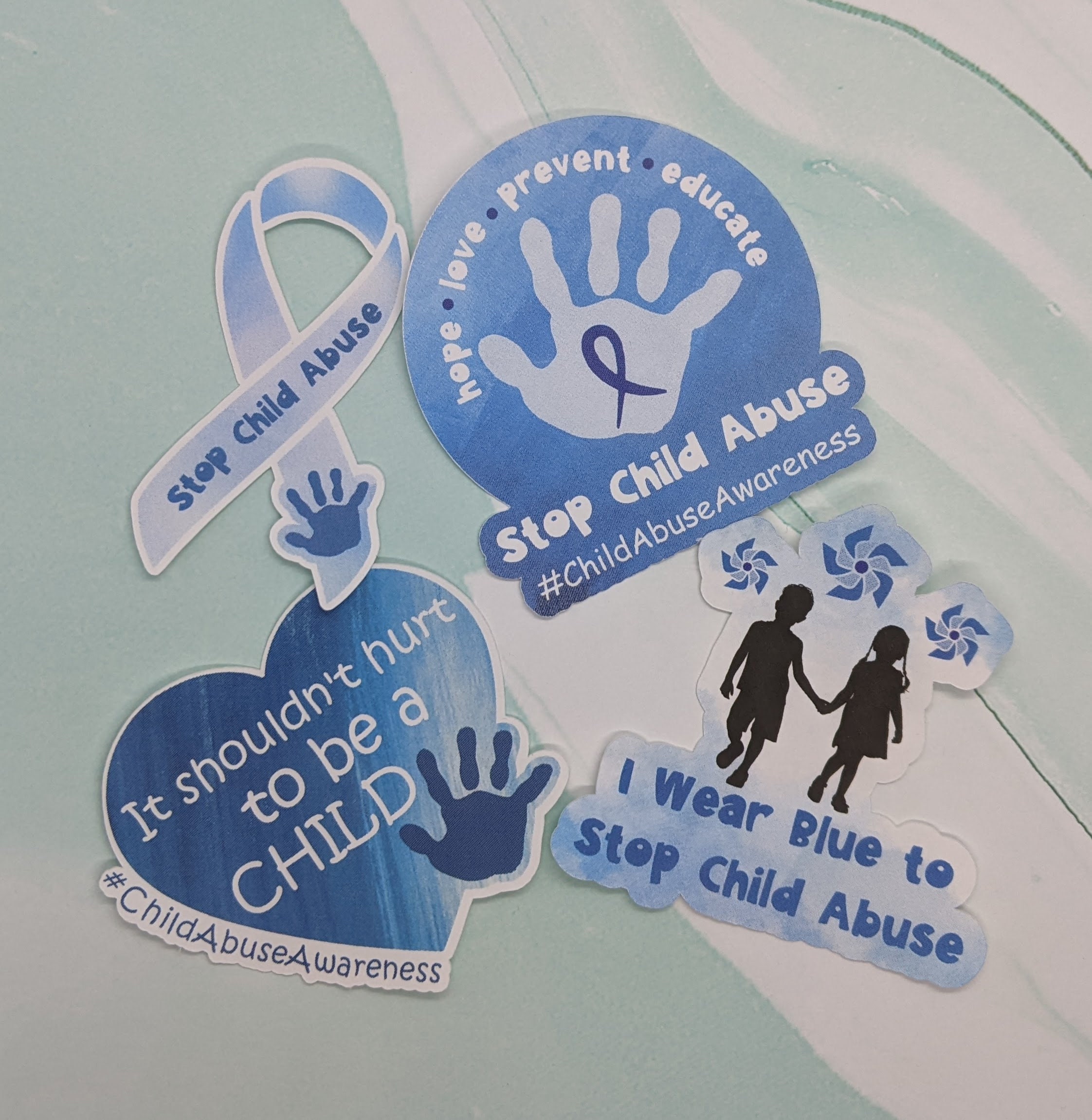 Child Abuse Stickers Child Abuse Awareness Wear Blue | Etsy