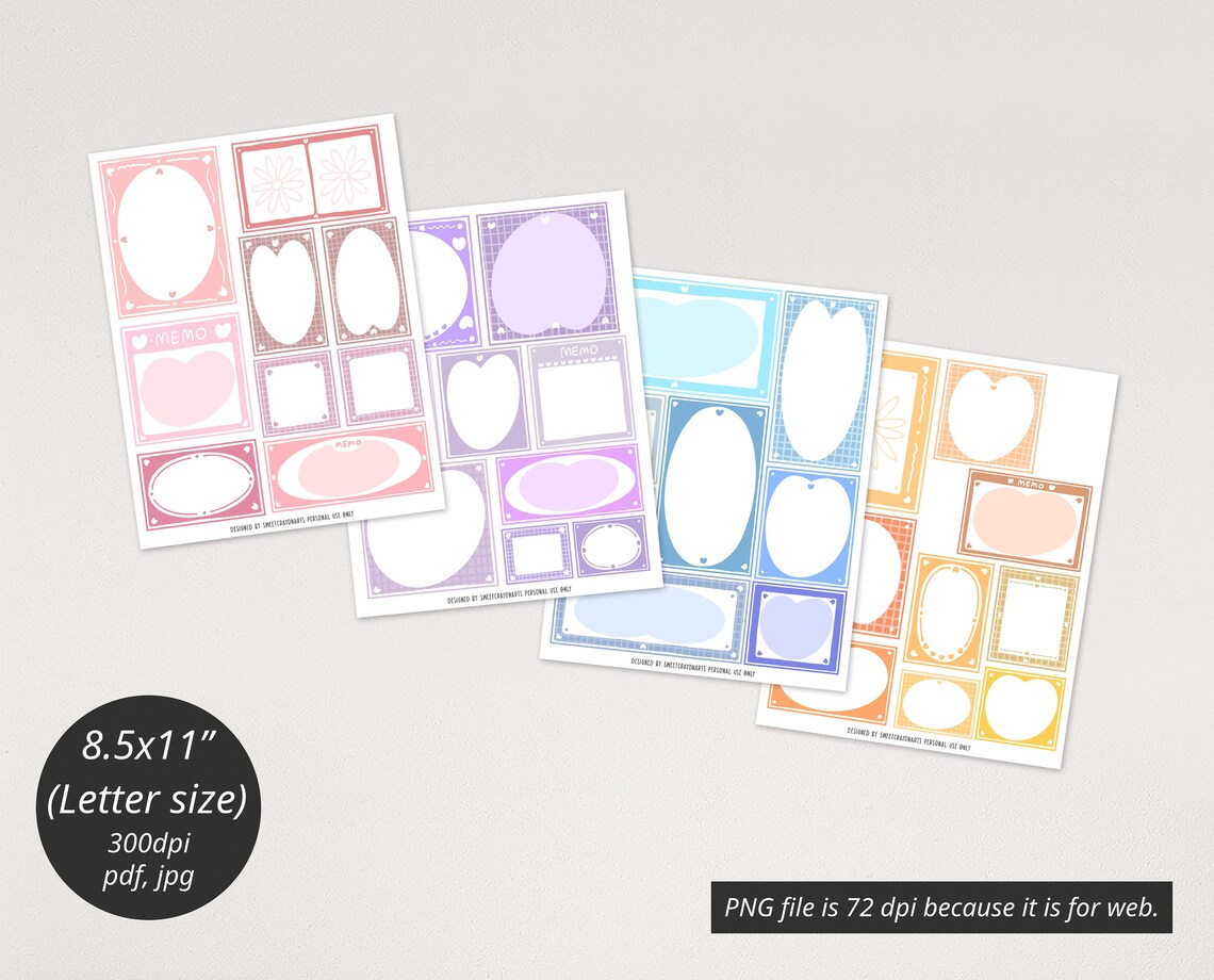 35 Pastel Cute Memo Sticker Pack Goodnotes Stickers - Etsy