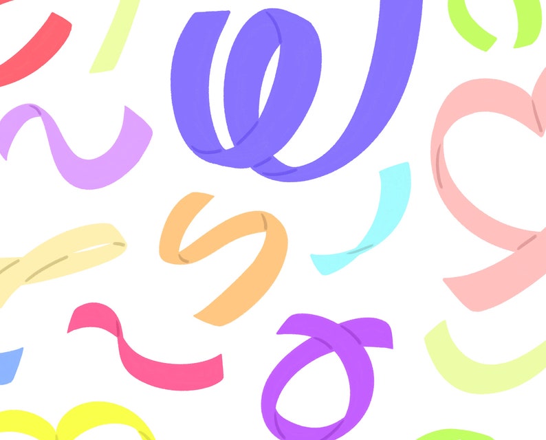 65 Confetti Digital Sticker Pack Cute Birthday Printable - Etsy