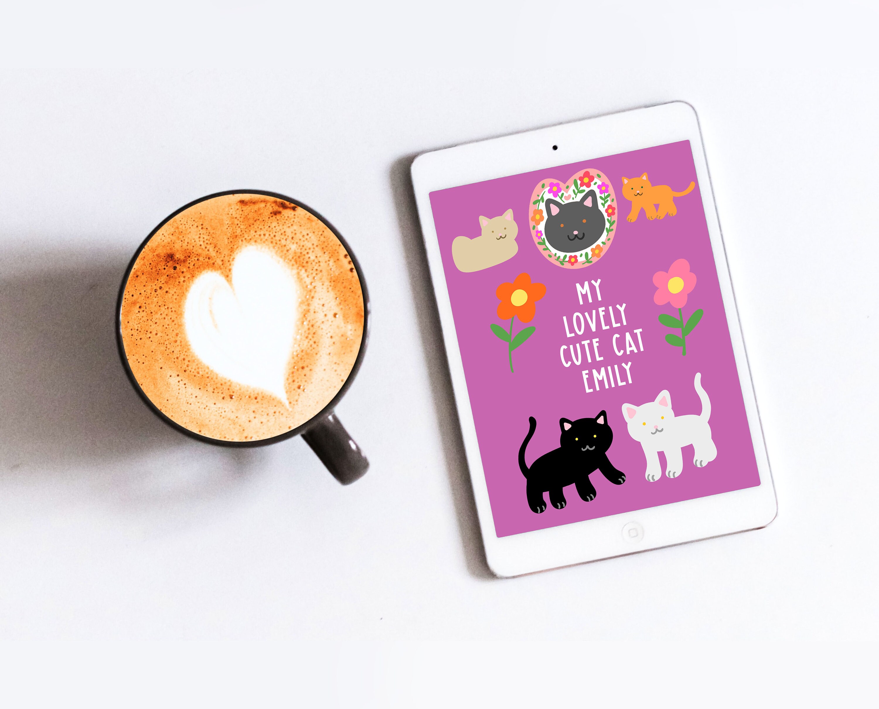 30 Cute Cat Sticker Pack Stickers for iPad Printable - Etsy