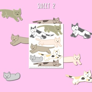 27 Cute Cat Digital Sticker Pack Cute Cat Printable Stickers - Etsy