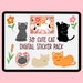 30 Cute Cat Sticker Pack Stickers for iPad Printable - Etsy