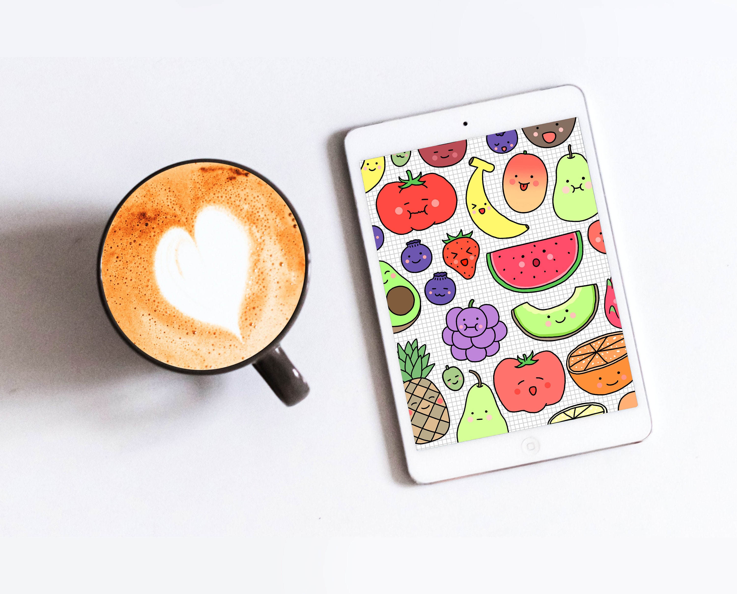 53 Cute Fruit Digital Stickers Fruit Printable Sticker - Etsy