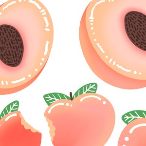 30 Cute Peach Digital Sticker Pack, Printable Stickers, Goodnotes ...