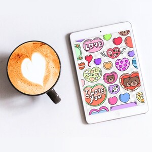 53 Cute Heart Digital Stickers, Heart Shape Printable Stickers ...