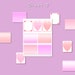 61 Pink Pixel Art Digital Sticker Pack Cute Pixel Art Sticker - Etsy