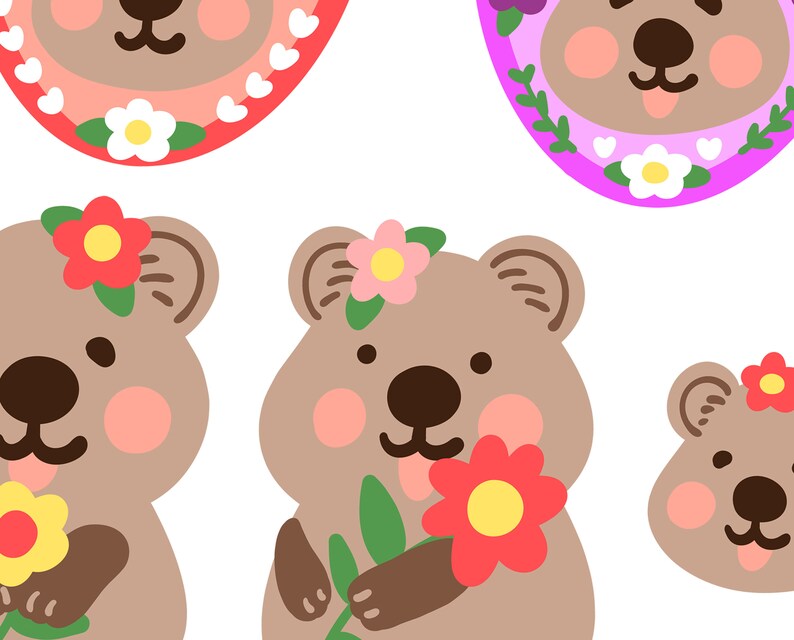 30 Cute Quokka Digital Sticker Pack Printable Stickers - Etsy
