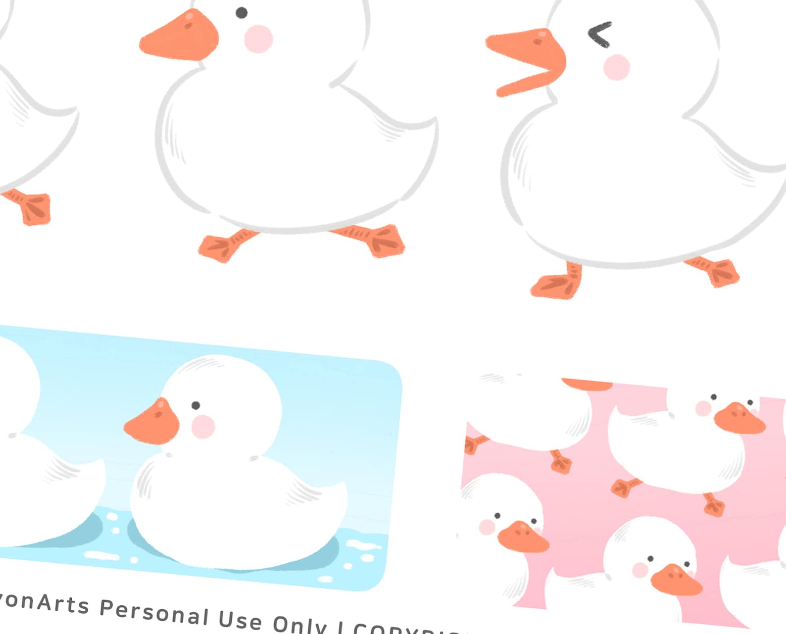 31 Cute Duck Digital Sticker Pack Cute Duck Printable - Etsy