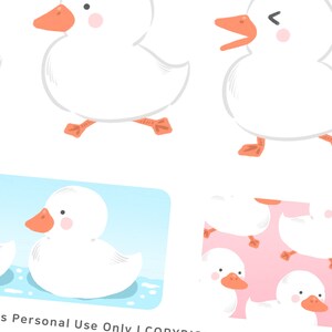 31 Cute Duck Digital Sticker Pack, Cute Duck Printable Stickers ...